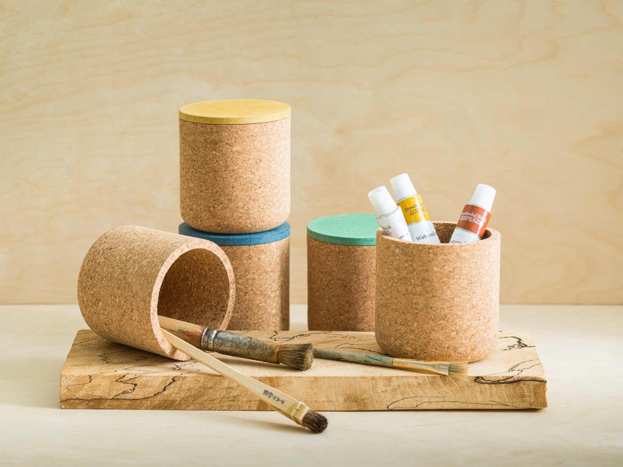 Emke Cork Vessel MERIGOLD Cork Lid Desk Tidy Storage Pot - Etsy UK