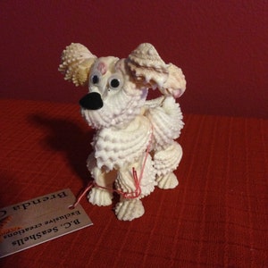 Seashell Dog, Florida Seashell Art, Natural and Genuine Seashell ...