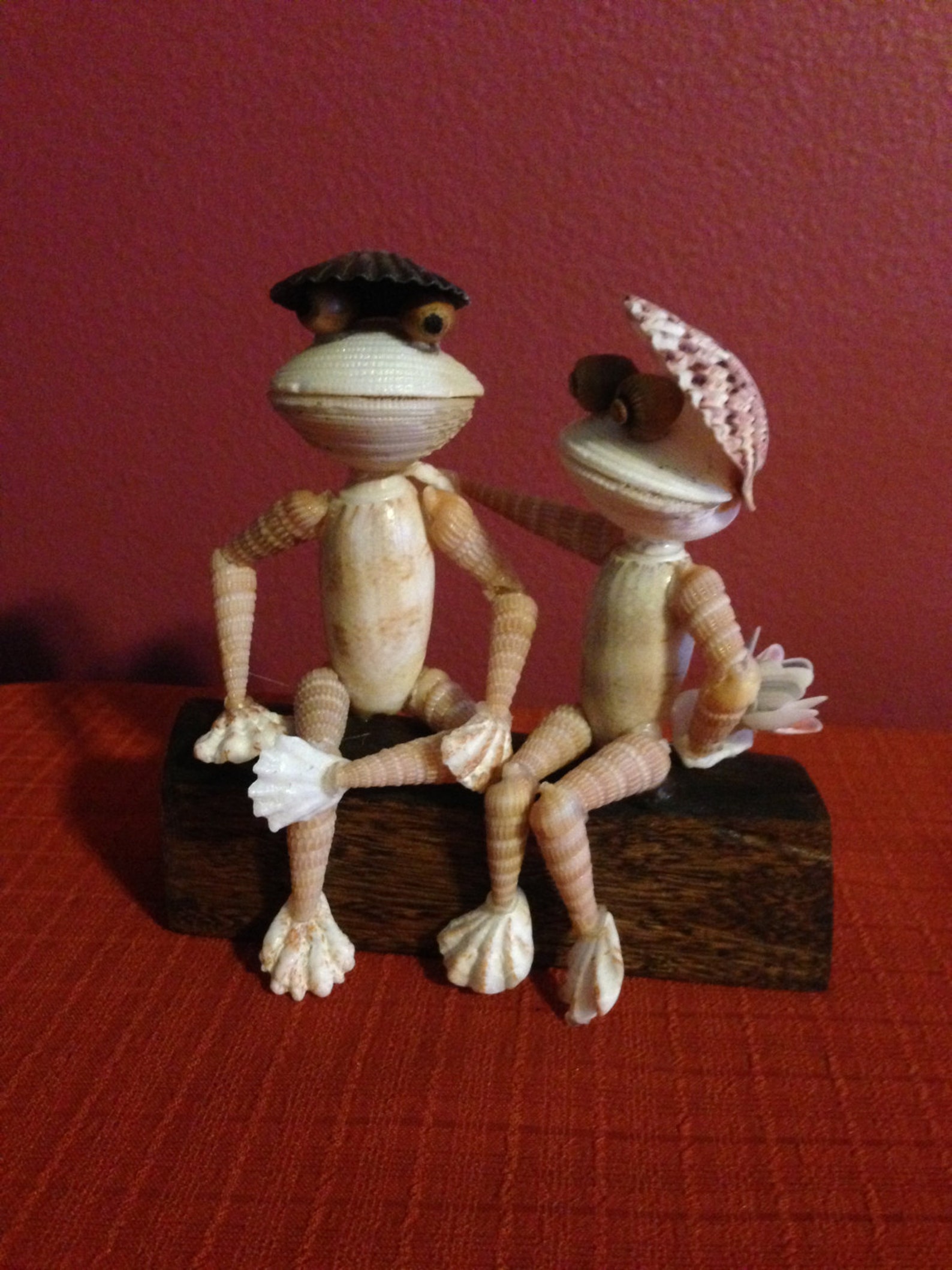 Seashell Frogs Sitting on a Bench Florida Art Sanibel Island - Etsy