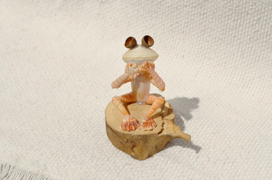 Seashell Frog Frog Figurine Seashell Art Sanibel Island - Etsy