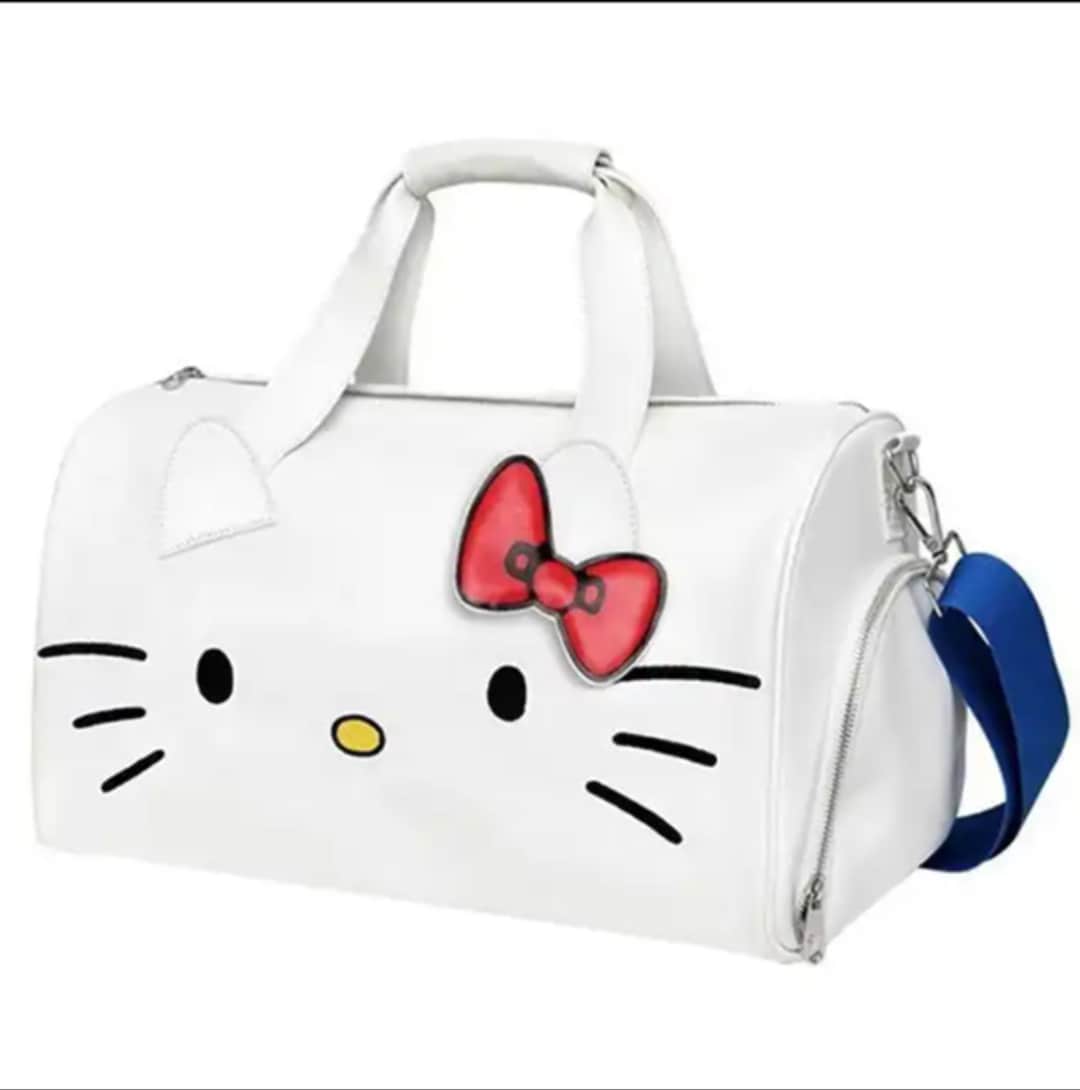 Hello Kitty Cartoon Handbags High Quality Pu Leather Shoulder Duffel ...