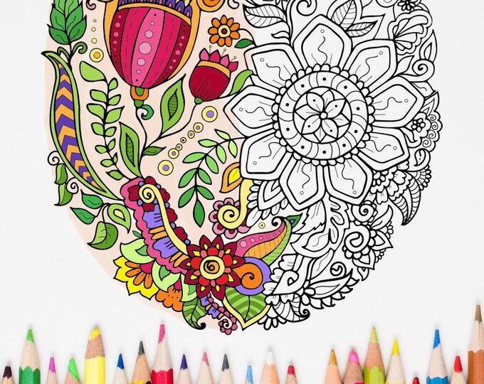 Easter Eggs Coloring Book, 6 PDF Detailed Coloring Pages, Zentangle ...
