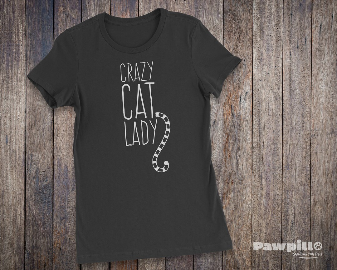 T-shirt Crazy Cat Lady T-shirts pour animaux de compagnie Chemise ...