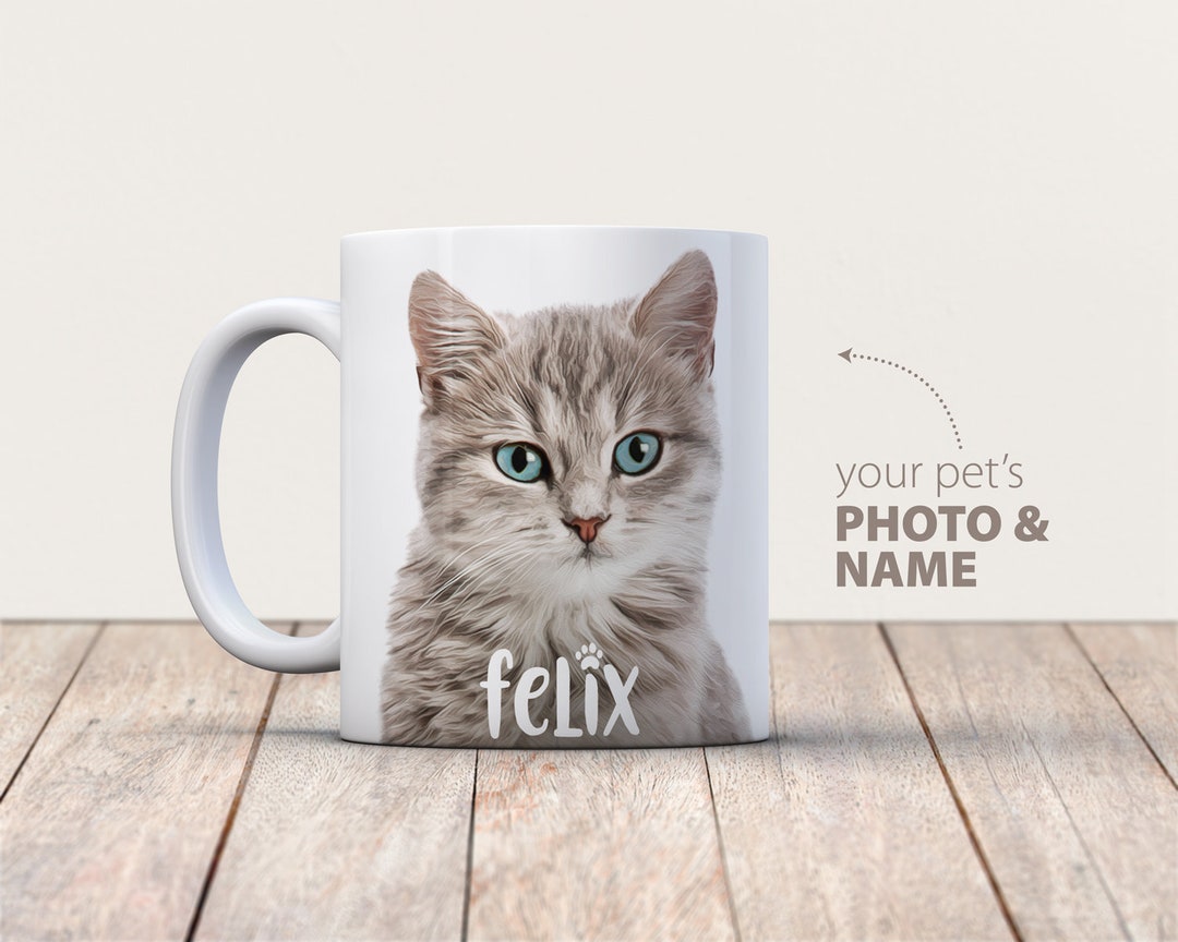 Custom Pet Coffee Mug Cat Photo Mug Cat Lover Coffee Mug Pet Coffee Mug ...