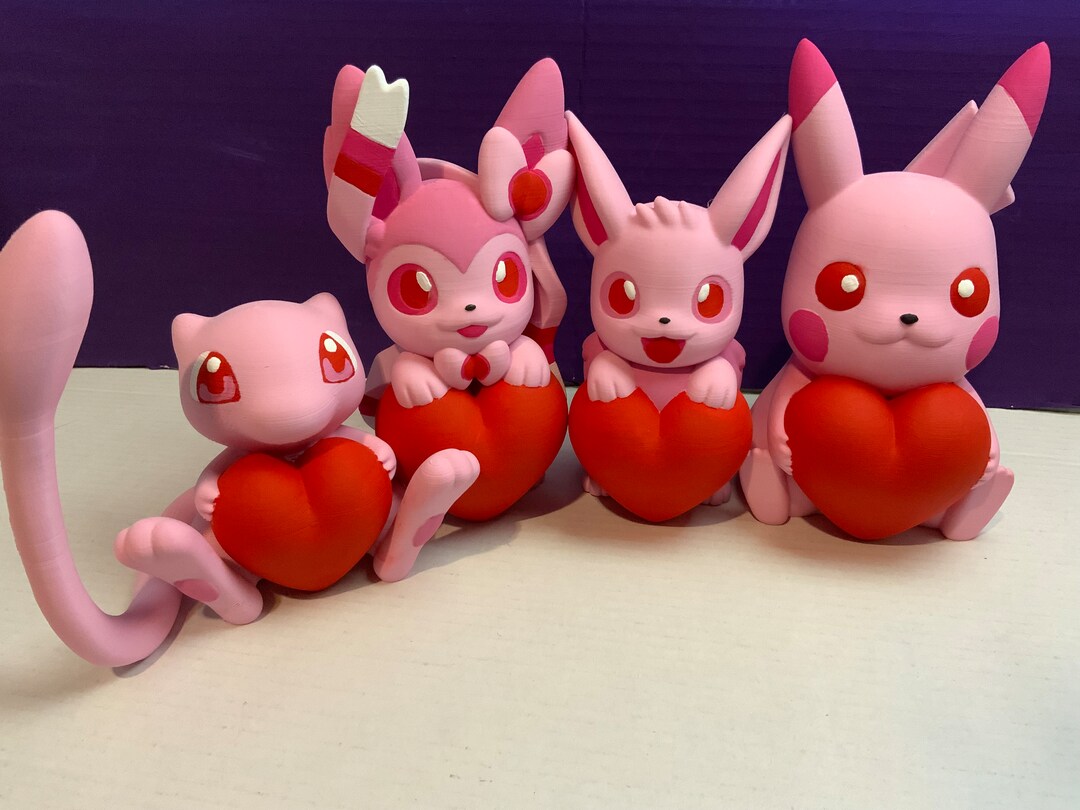 Pokémon Pink Heart Collection Hand Painted Made to Order 1 Gen Love ...
