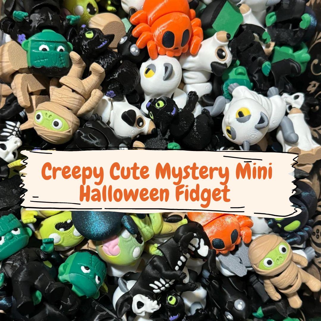 3D Printed Set of 10 Mini Halloween Fidget Toys Mystery Grab Bags ...