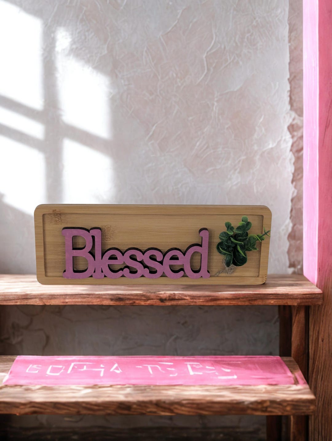 Blessed Bamboo Stand up Sign: Floral Accent Decor - Etsy