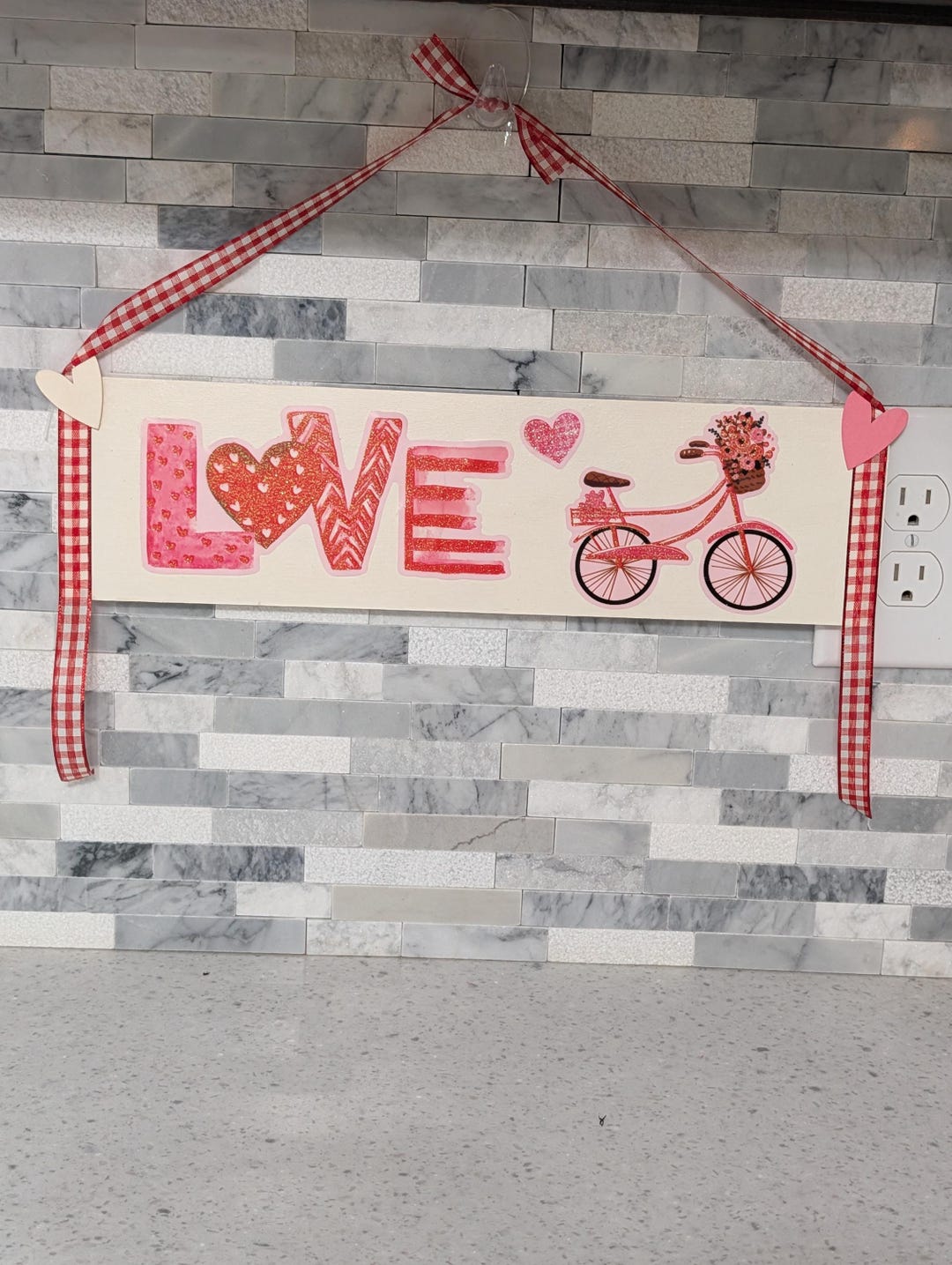 Handmade LOVE Valentine Sign | Farmhouse Bicycle Decor - Etsy
