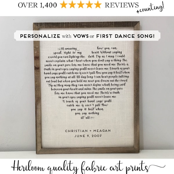 Wedding Lyrics - Etsy
