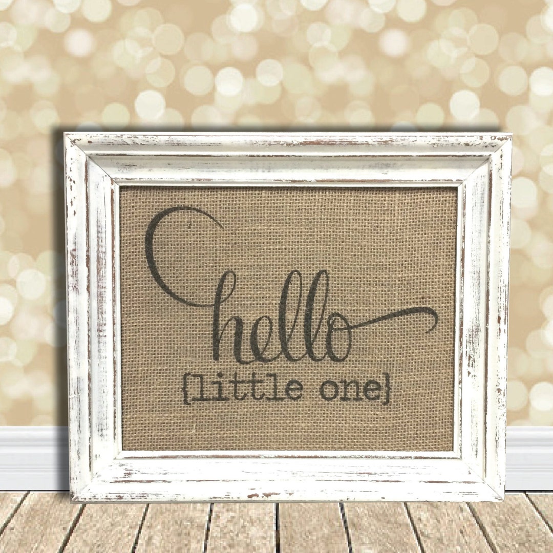 Hello Little One Sign New Baby Nursery Decor Baby Shower - Etsy