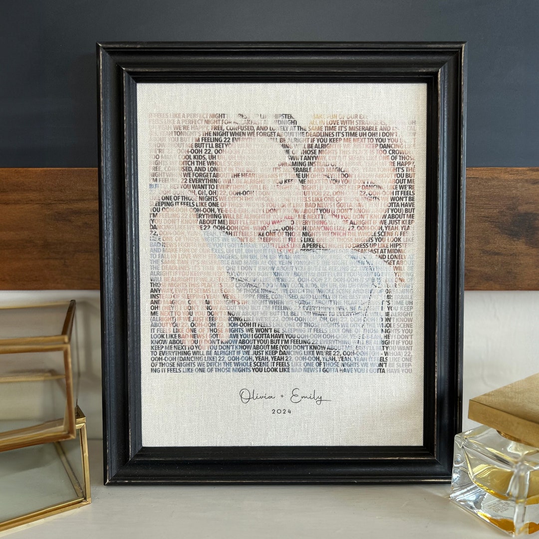 Custom Song Lyrics Photo Art Print: Birthday Gift for Friend - Etsy