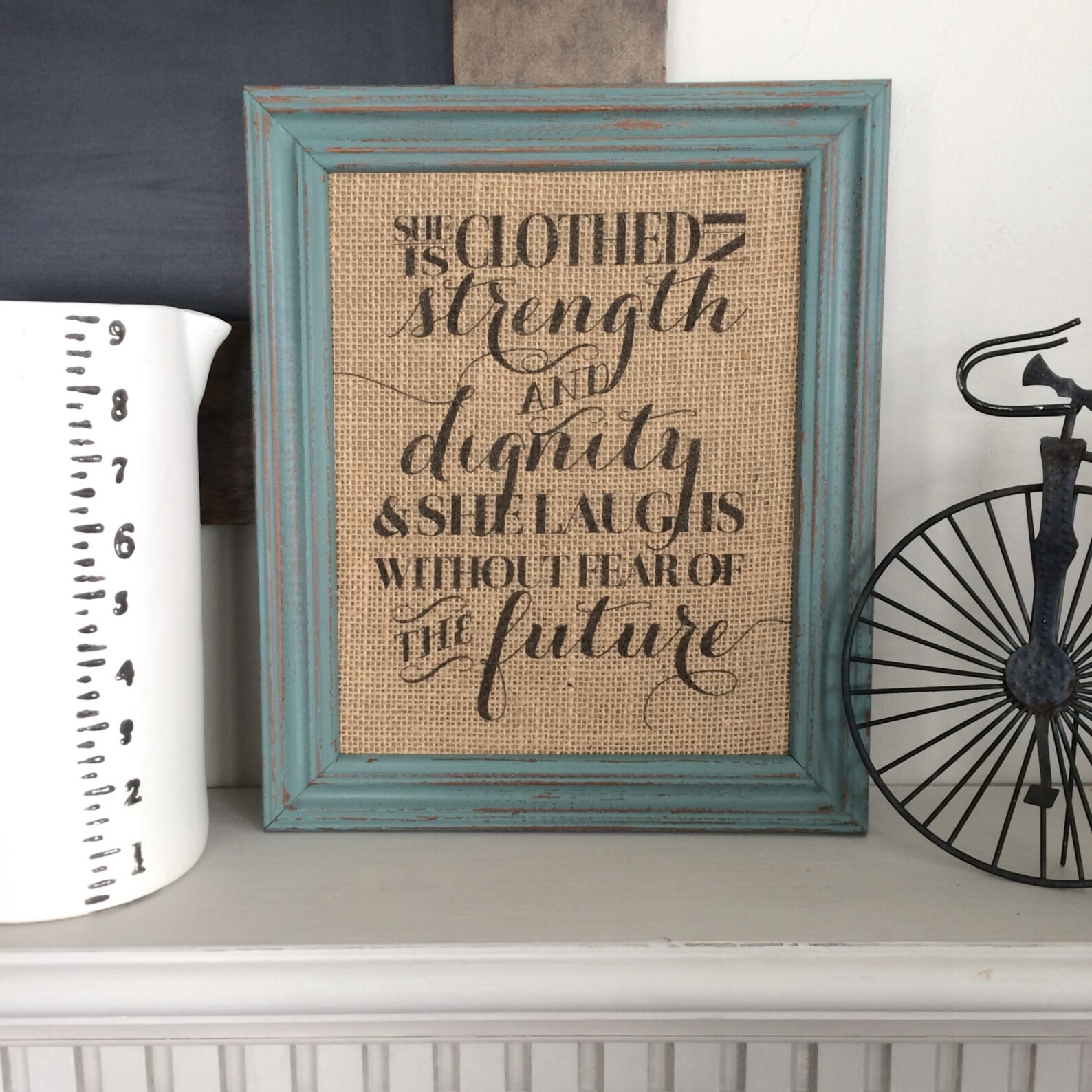 She is Clothed in Strength and Dignity Sign Friendship Gift - Etsy