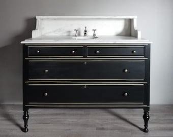Restored Antique Dressers Sideboards and Cabinets Converted to Bathroom Vanities Etsy