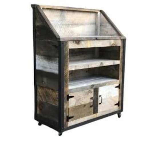 Rustic Industrial Reclaimed Wood Hostess / Host / Wait Staff - Etsy