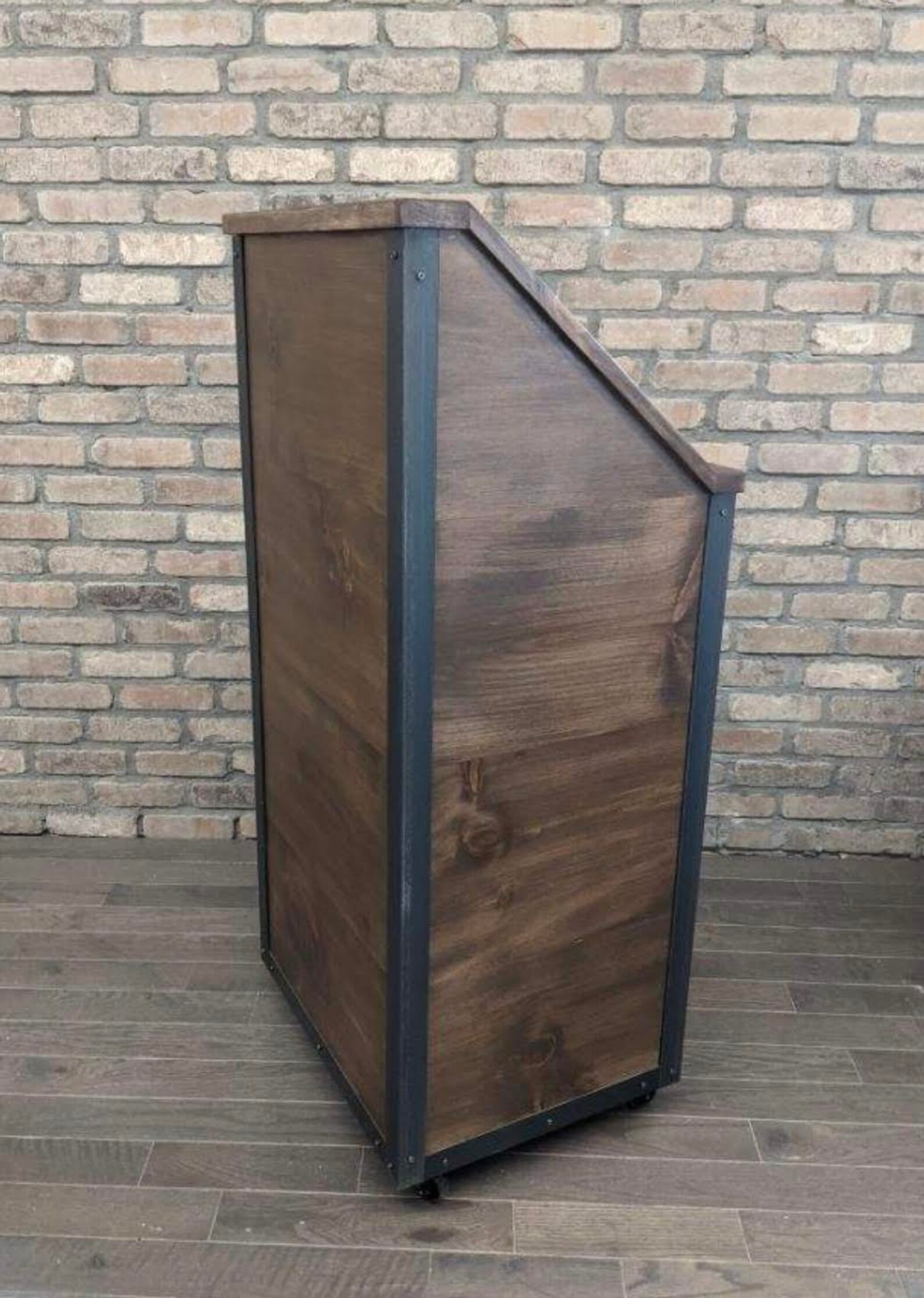 Rustic Industrial Reclaimed Wood Hostess / Host / Wait Staff Station ...