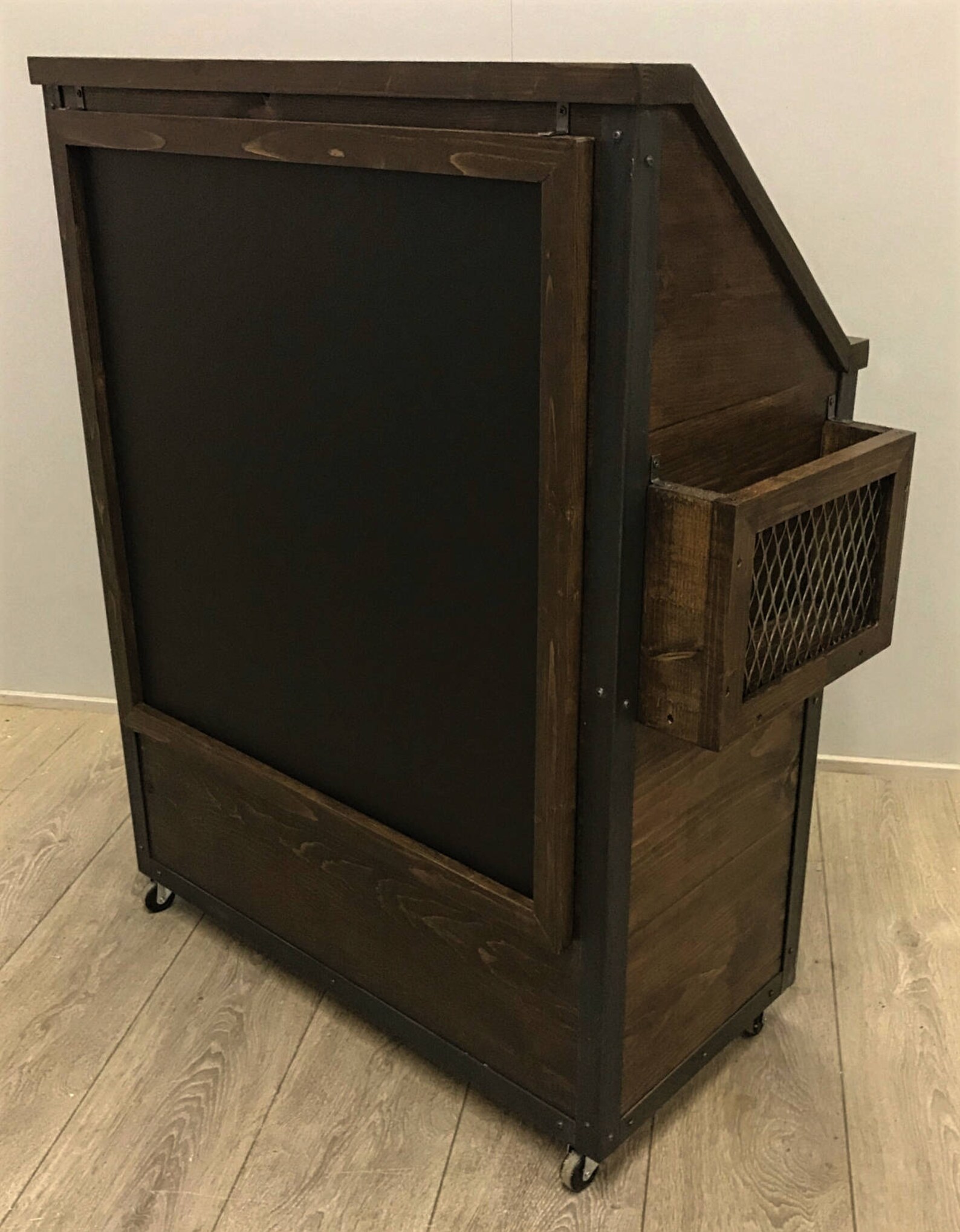 Rustic Industrial Reclaimed Wood Hostess / Host / Wait Staff Station ...