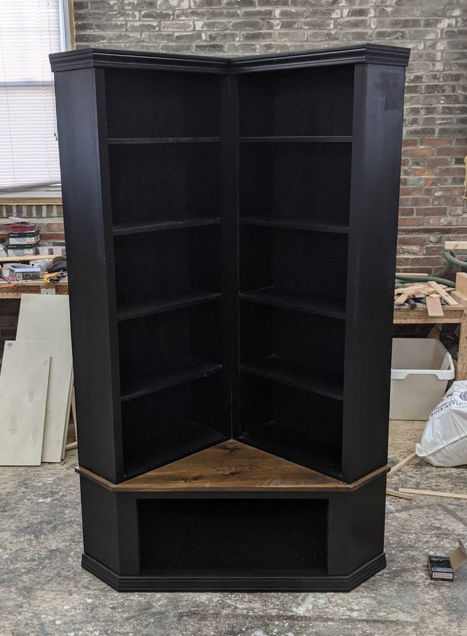 Corner Bookcase With Seat / Farmhouse/farm House / Rustic / - Etsy