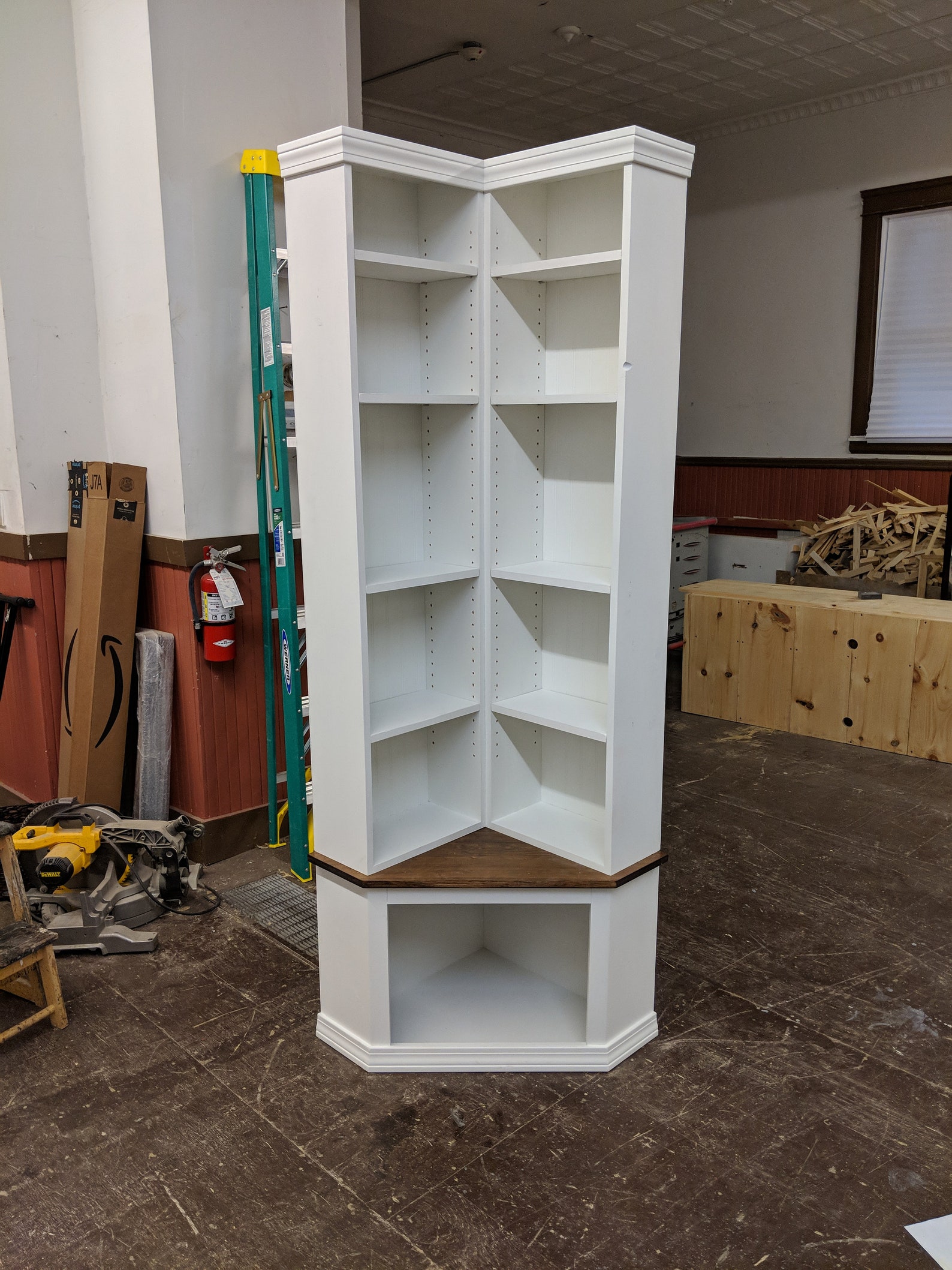 Corner Bookcase With Seat / Farmhouse/farm House / Rustic / - Etsy