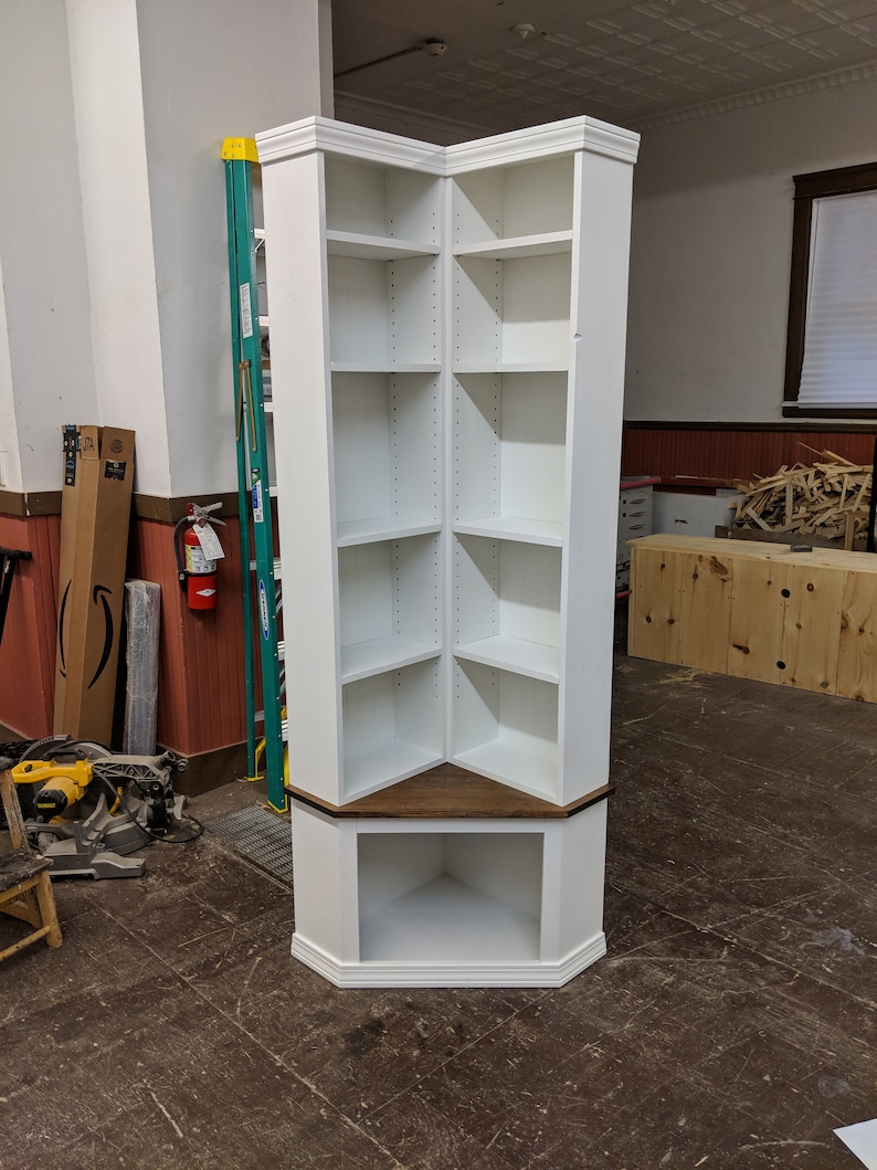 Corner Bookcase With Seat / Farmhouse/farm House / Rustic / - Etsy