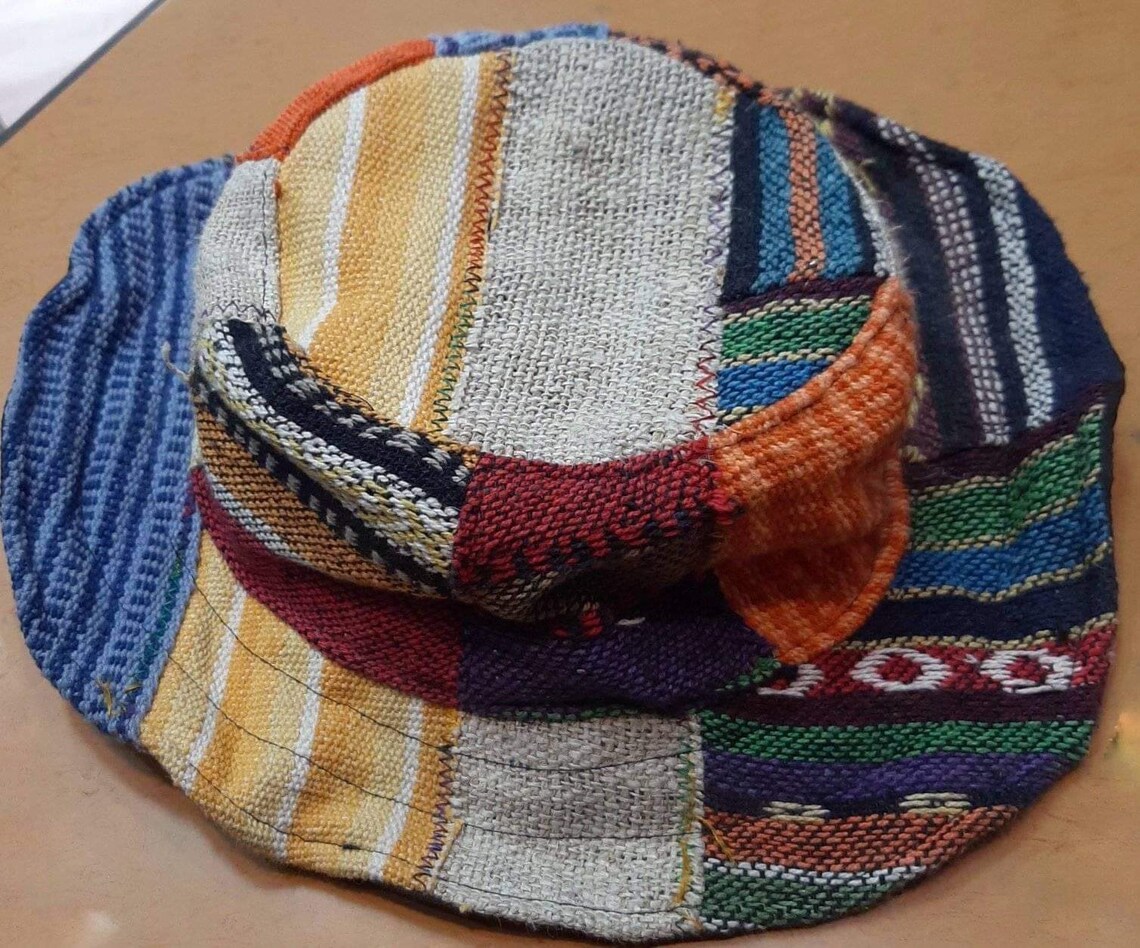 Hemp Patchwork Bucket Hat - Etsy