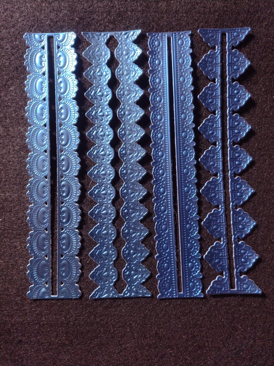 Die-cut, Embossed and Engraved Border Strips 517-matte Royal Blue Foil ...
