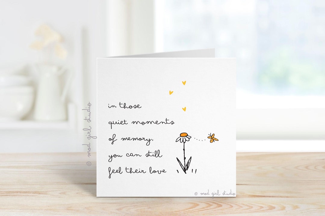 Illustrated Sympathy Card, Loss of Loved One, Grief Card - Etsy
