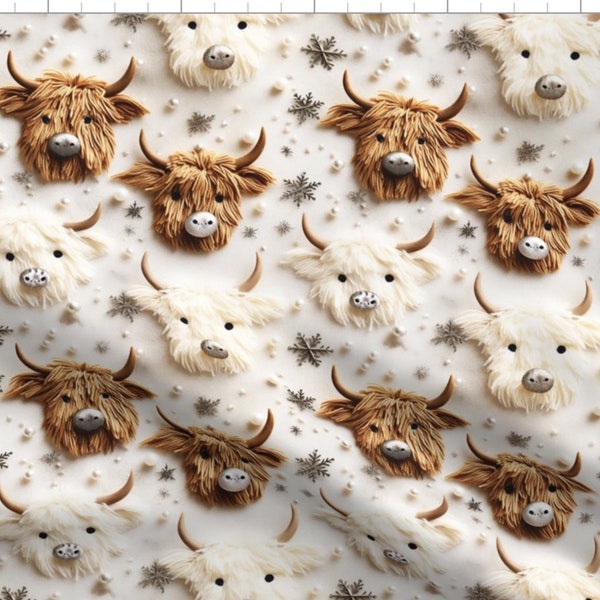 Highland Cow Fabric by the Yard - Etsy