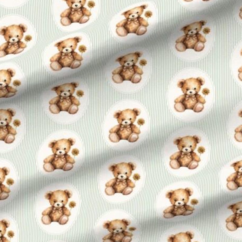 Sage Teddy Fabric - Etsy
