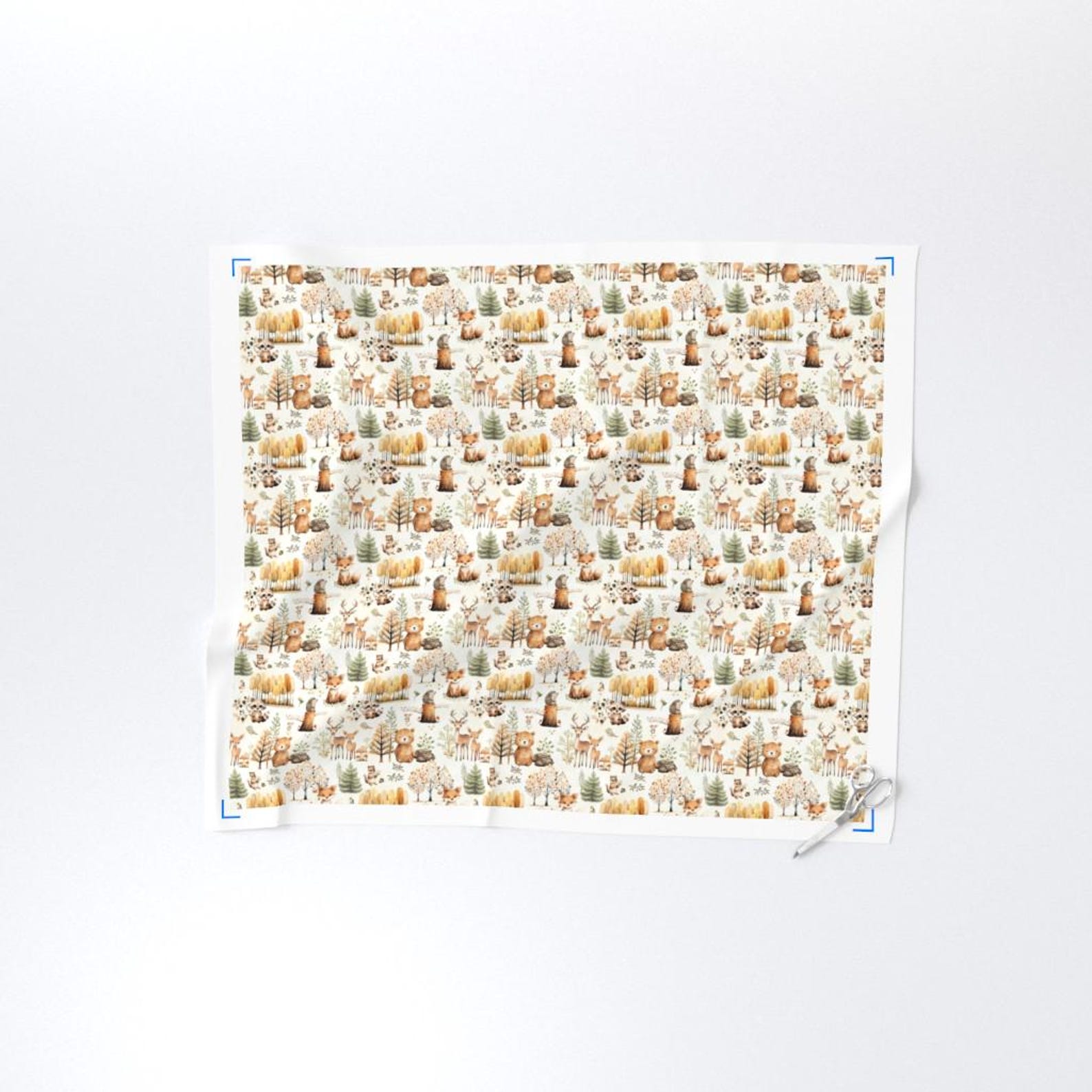 Woodland Animal Fabric - Baby Animals Fabric - Gender Neutral Fabric ...