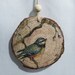 Woodland Bird Wood Slice Ornament Decoupaged Wood Circle - Etsy