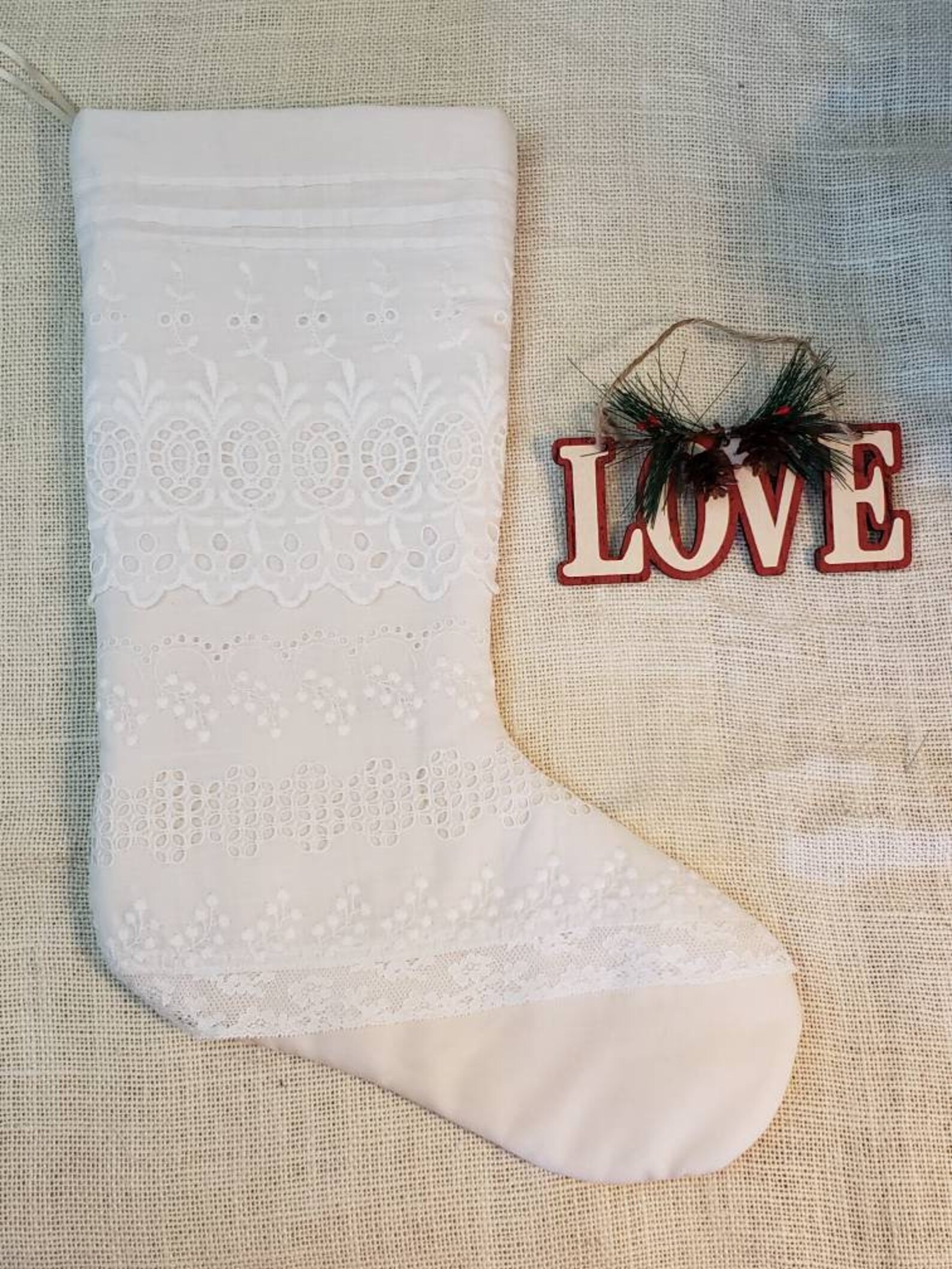Handmade Ivory Lace Christmas Stocking Petticoat Christmas - Etsy