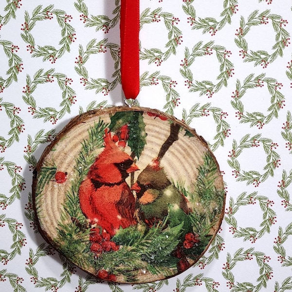 Wood Disc Ornament - Etsy