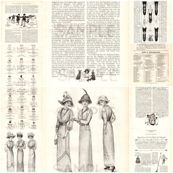 Vintage Printable Magazine Pages With Images Large Page Good | Etsy