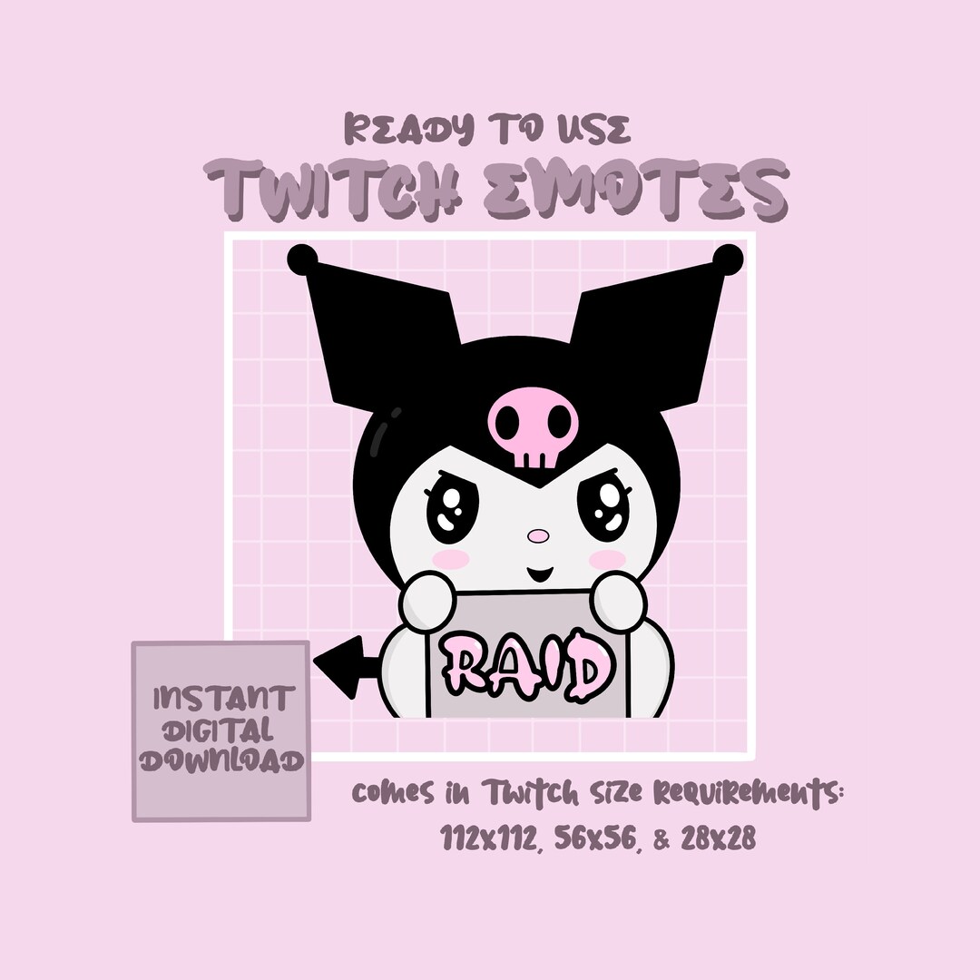 Twitch RAID Emote or Discord Emote Ready to Use | Cute Kawaii Anime ...