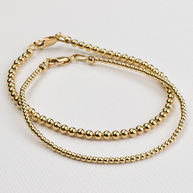 Gold Bead Bracelet - Etsy