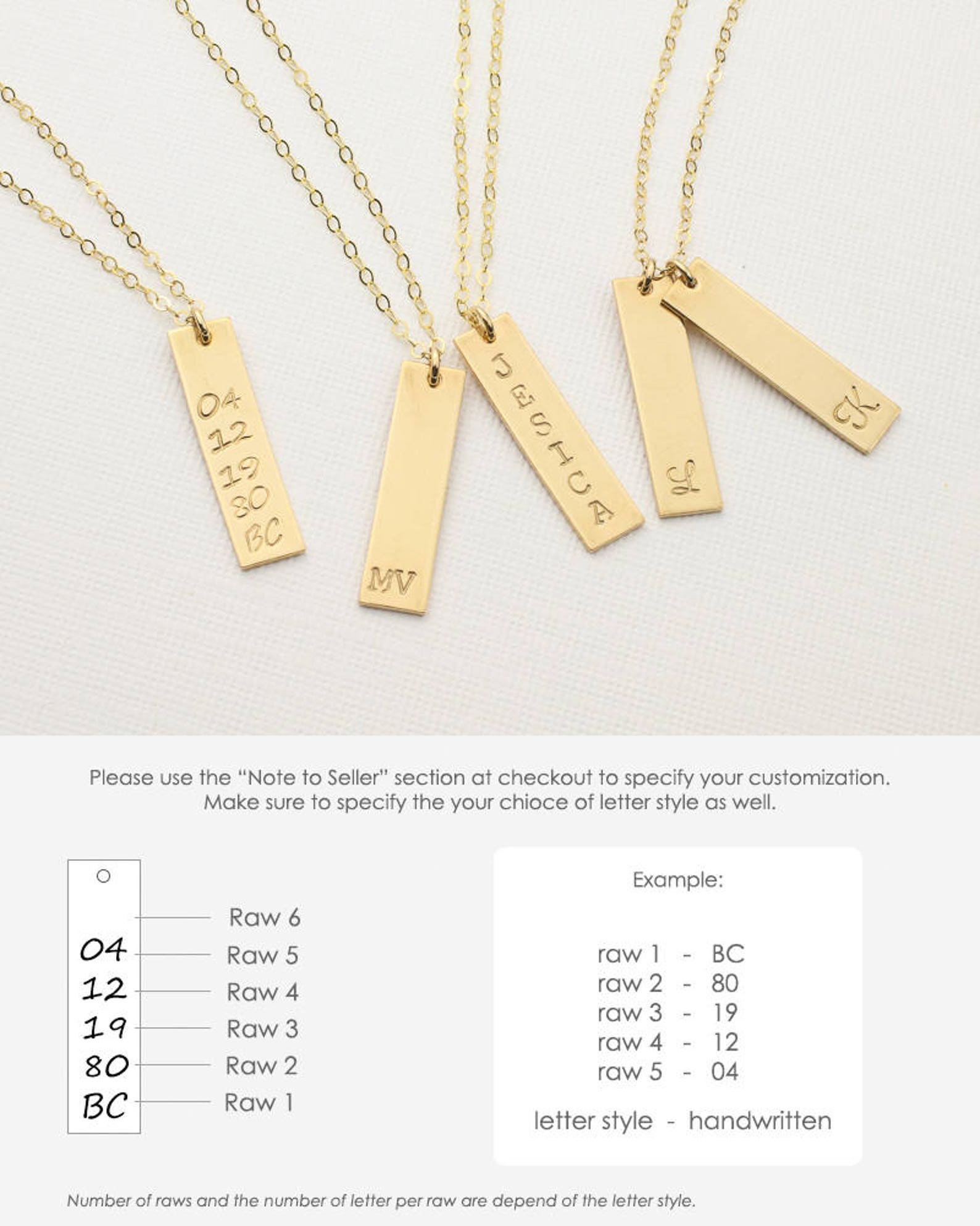 Personalized Bar Tags. Kids Names Initials Custom Family - Etsy