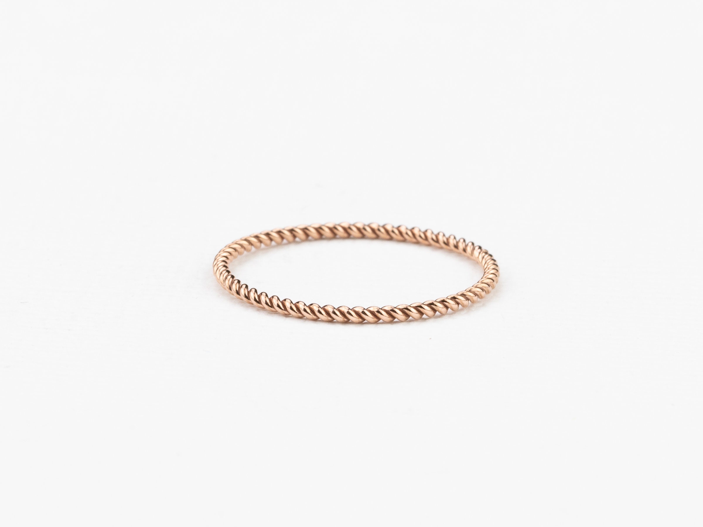 Twist Ring. 14k Gold Filled Twisted Ring. Rose Gold Stacking | Etsy