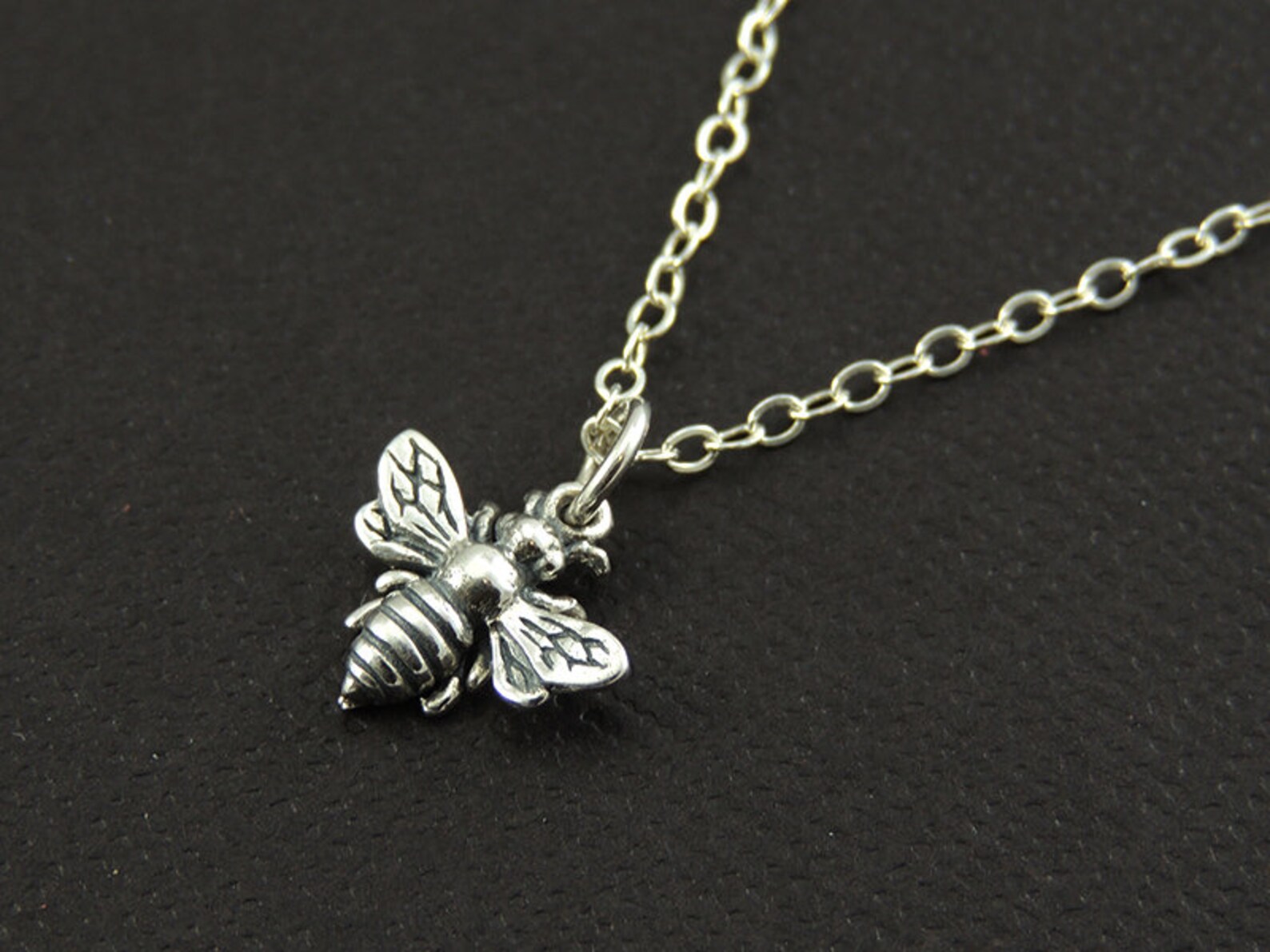Silver Bee Necklace. Gold Honey Bee Necklace. Dainty Mom | Etsy