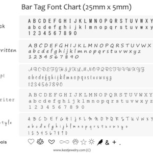 Personalized Bar Tags. Kids Names, Initials, Custom Family Necklace ...