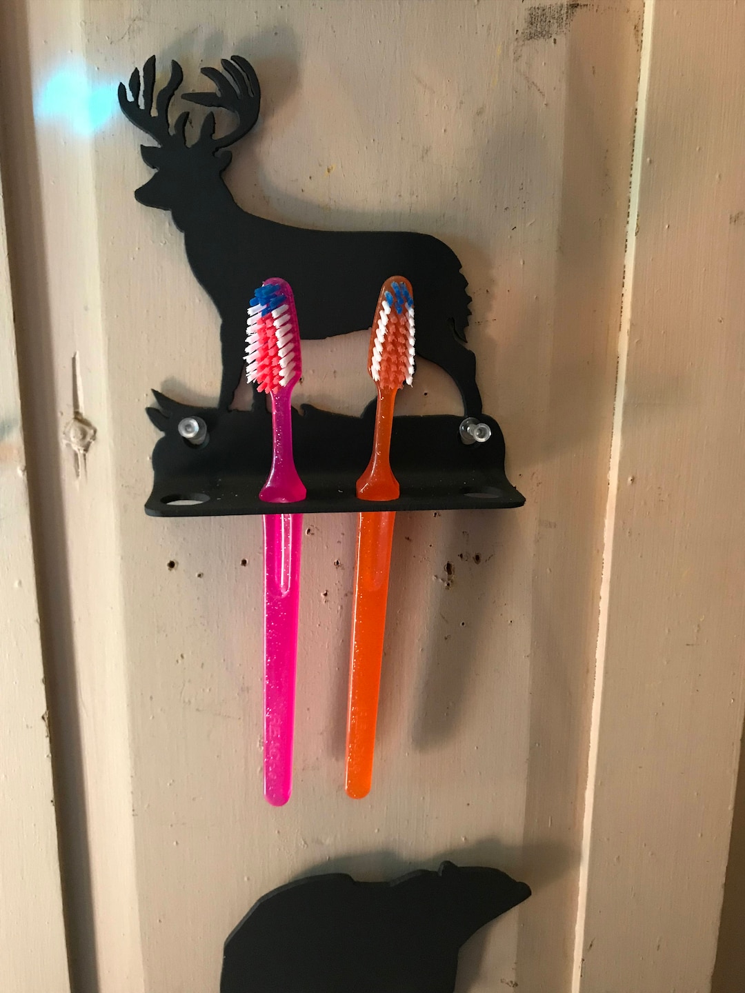 Wrought Iron Animal Toothbrush Holders - Etsy