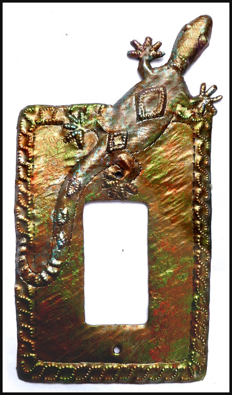 Rocker Switch Plate Covers Gecko Iridescent Metal - Etsy