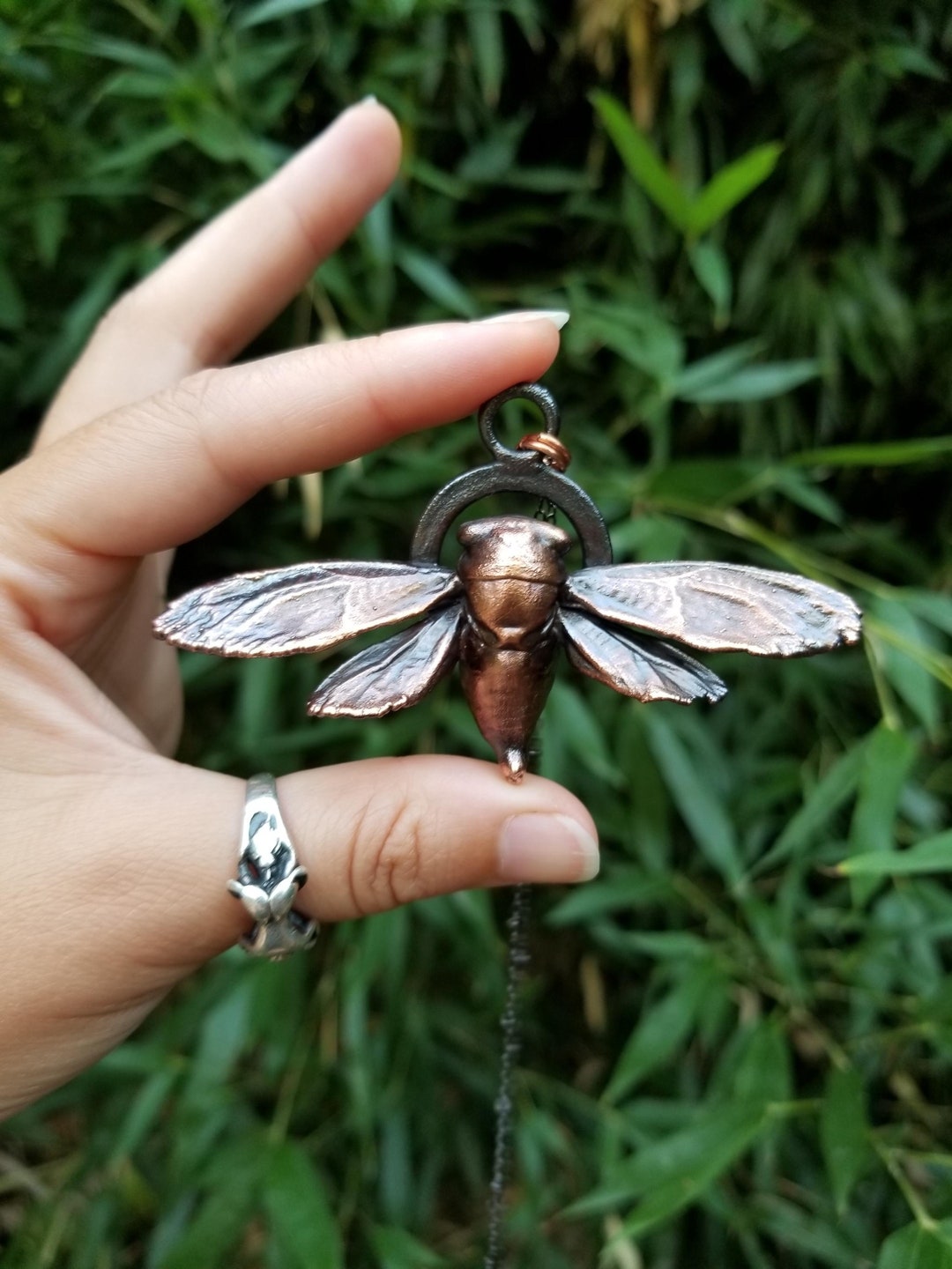 Texas Cicada Necklace Real Annual Cicada Electroformed Copper Jewelry ...