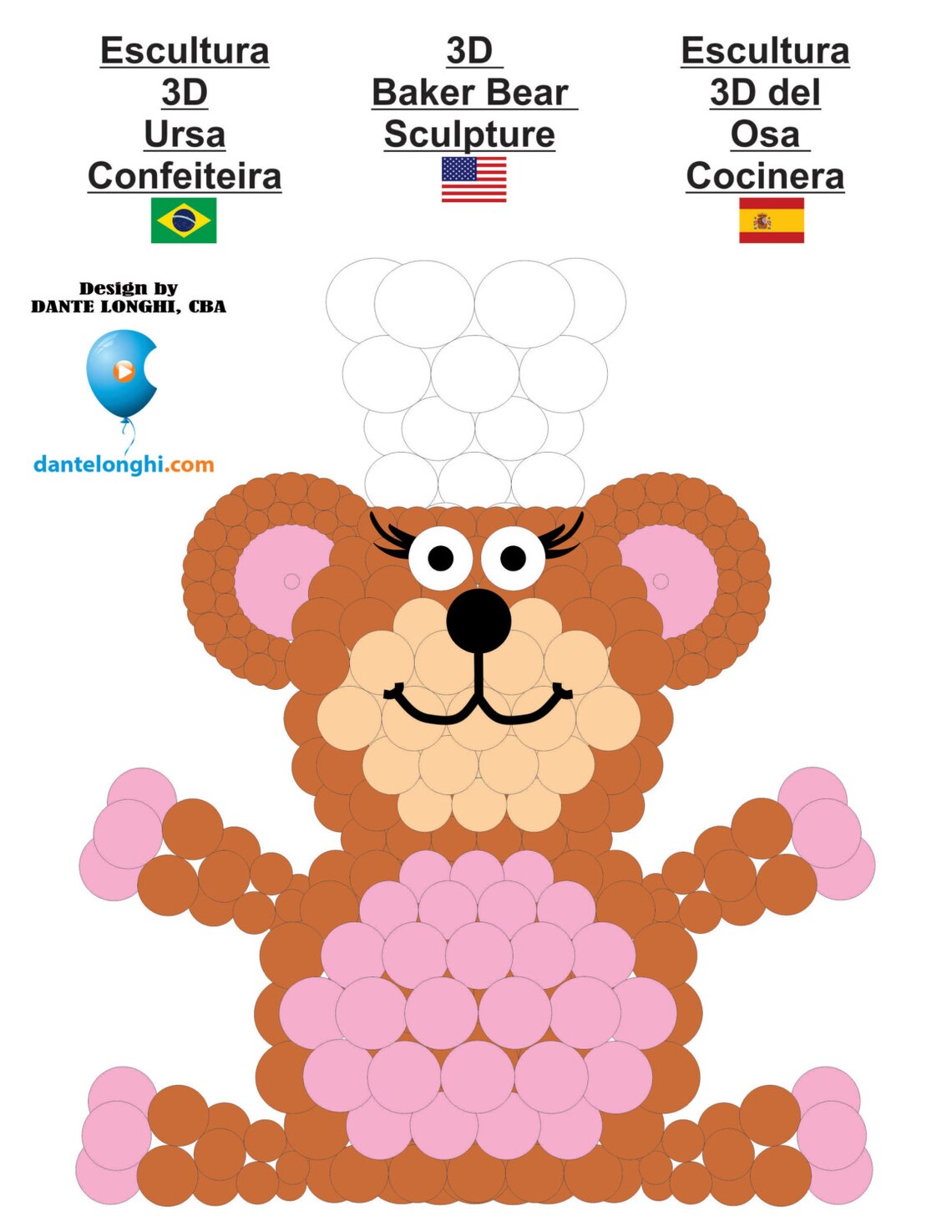 3D Baker Bear Sculpture - Etsy