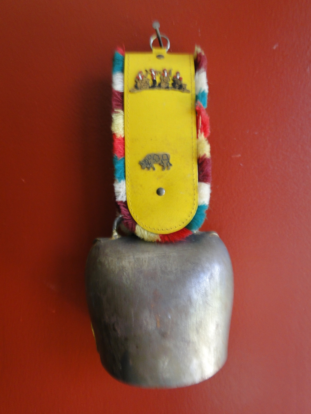 Large Vintage Swiss Cowbell, German Brass Cowbell, Alpine Cowbell ...