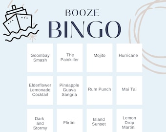 Bar Crawl Bingo Cards - Etsy