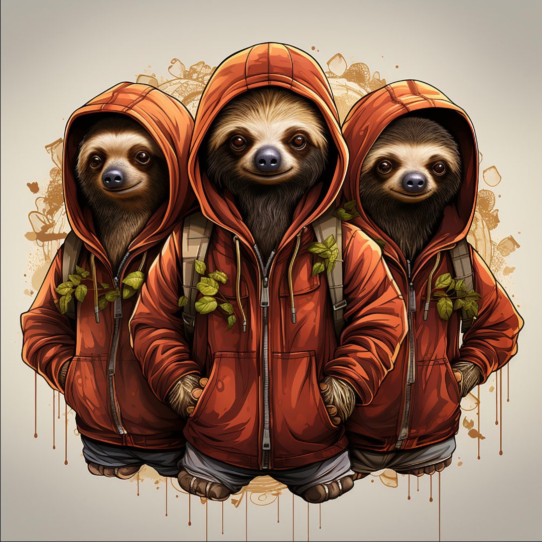 Cool Sloths Digital Download File, PDF, JPG and PNG - Etsy