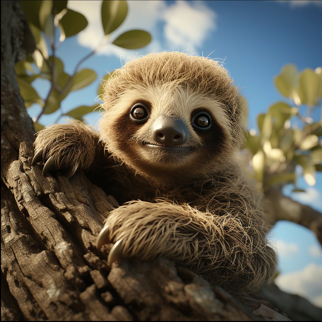 Sloth in a Tree Digital Download File, PDF, JPG and PNG - Etsy Australia