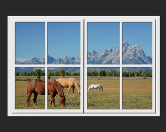 Mountains Fake Window - Etsy