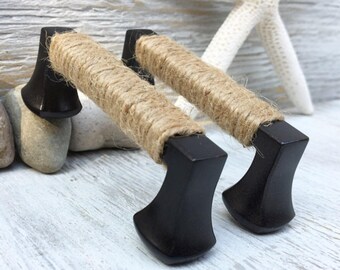 Rope Handles Drawer Pulls Nautical Decor Coastal Decor Shabby | Etsy