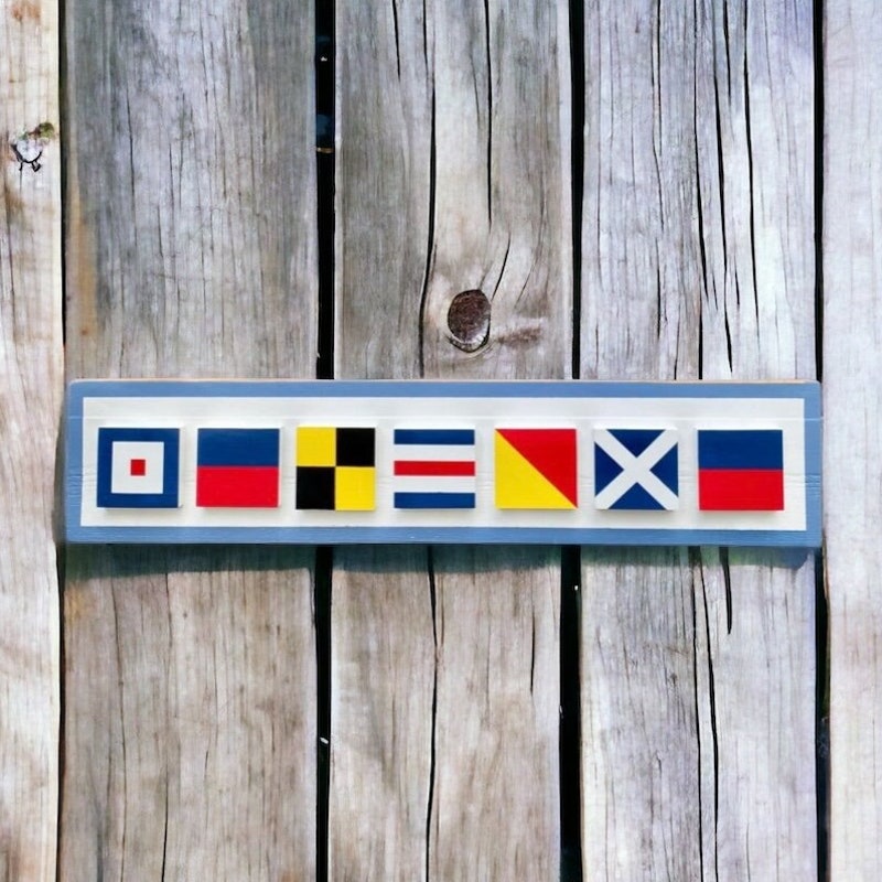 Nautical Flag Sign - Etsy
